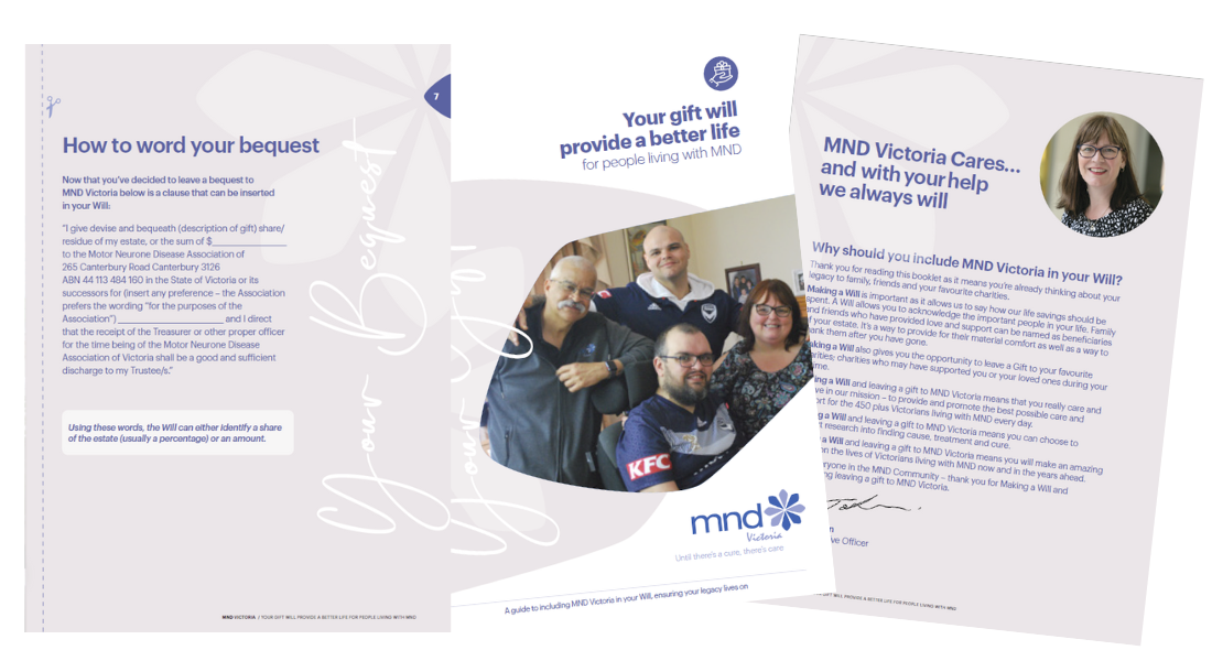 Make a bequest - MND Victoria