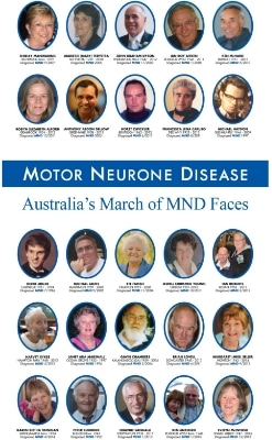 March of faces banners - MND Victoria