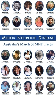 March of faces banners - MND Victoria