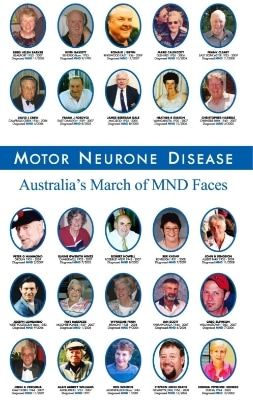 March of faces banners - MND Victoria