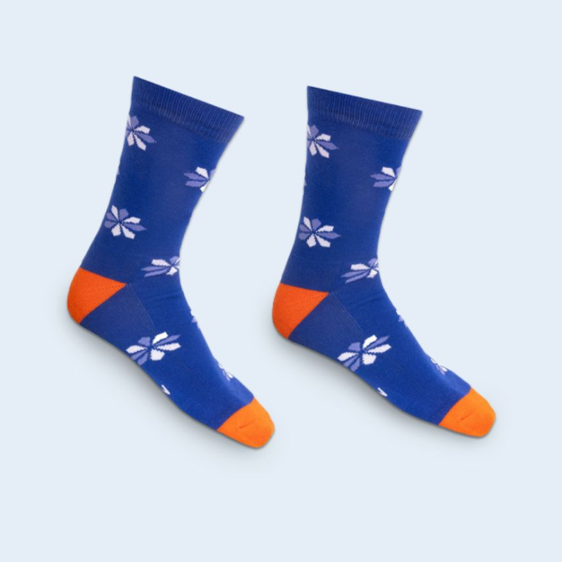 Blue & Orange Crew Socks - MND Victoria